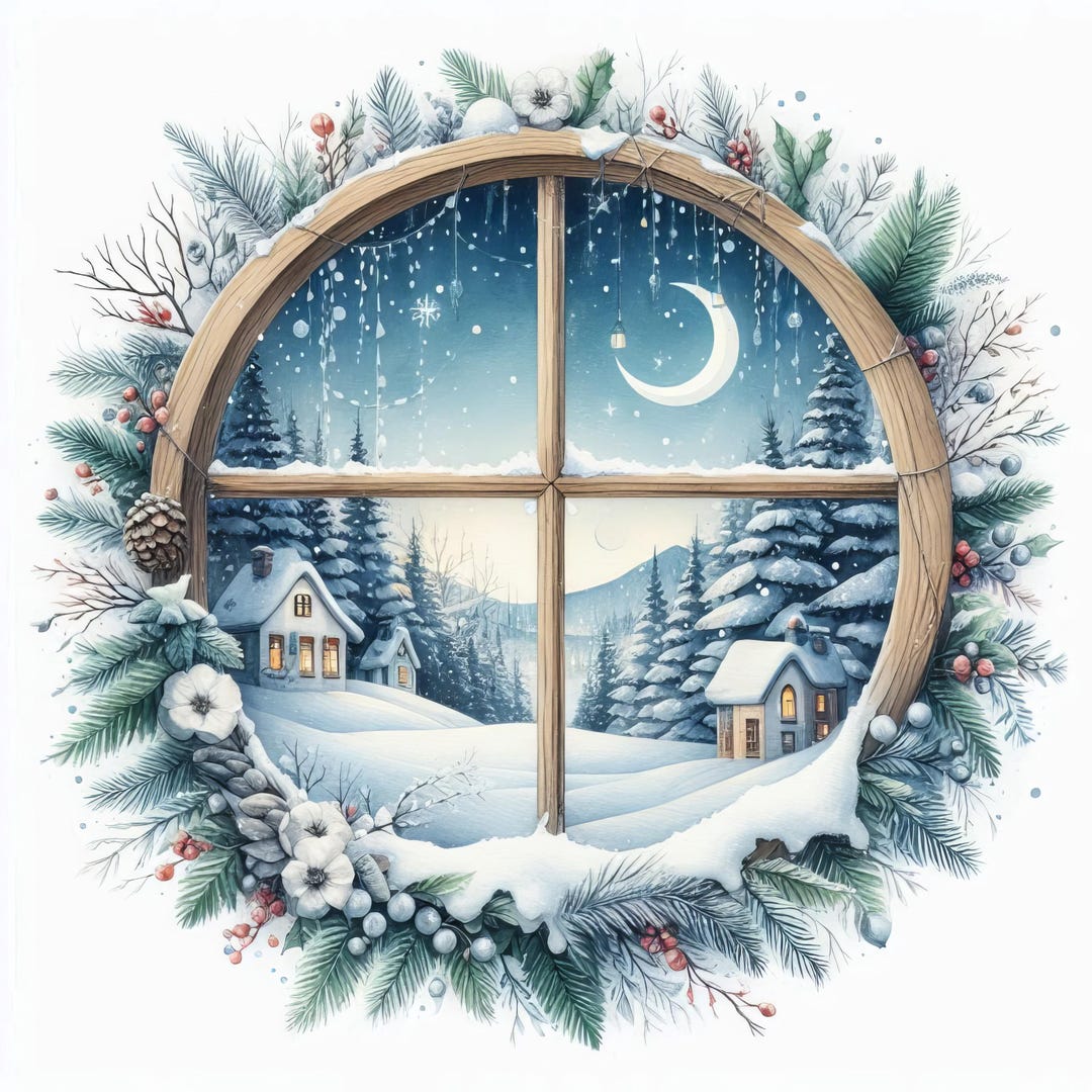 Window Into Winter - Clip Art Bundle, Digital Download, Digital Files ...