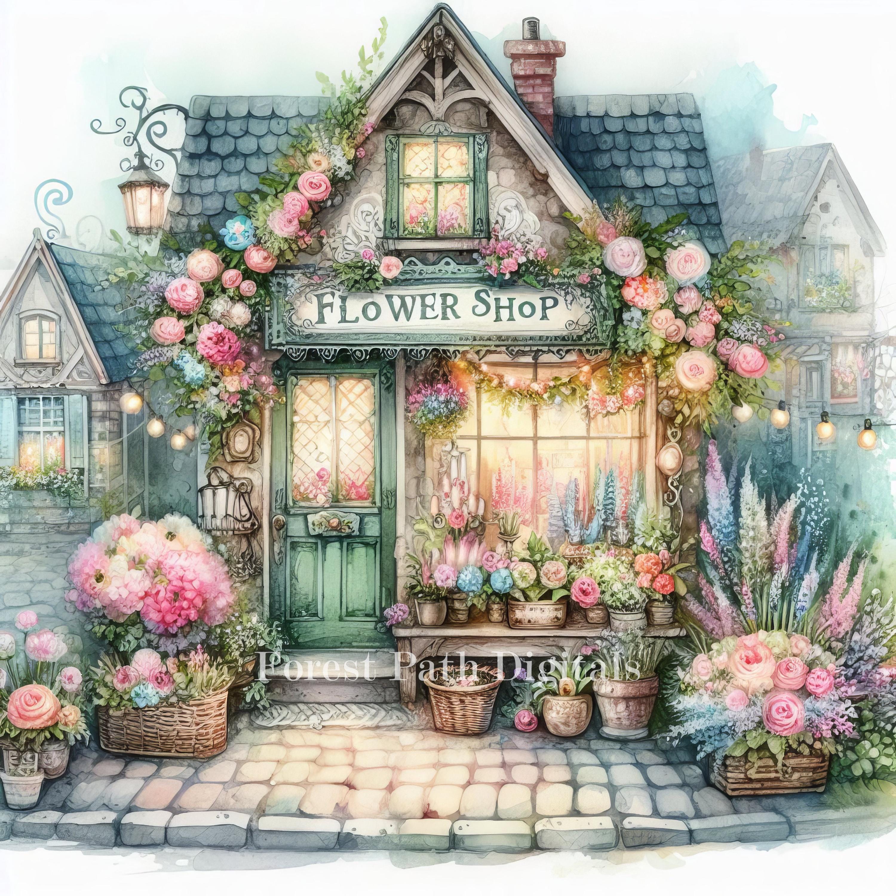 Flower Shop - Clip Art Bundle, Digital Download, Digital Files ...