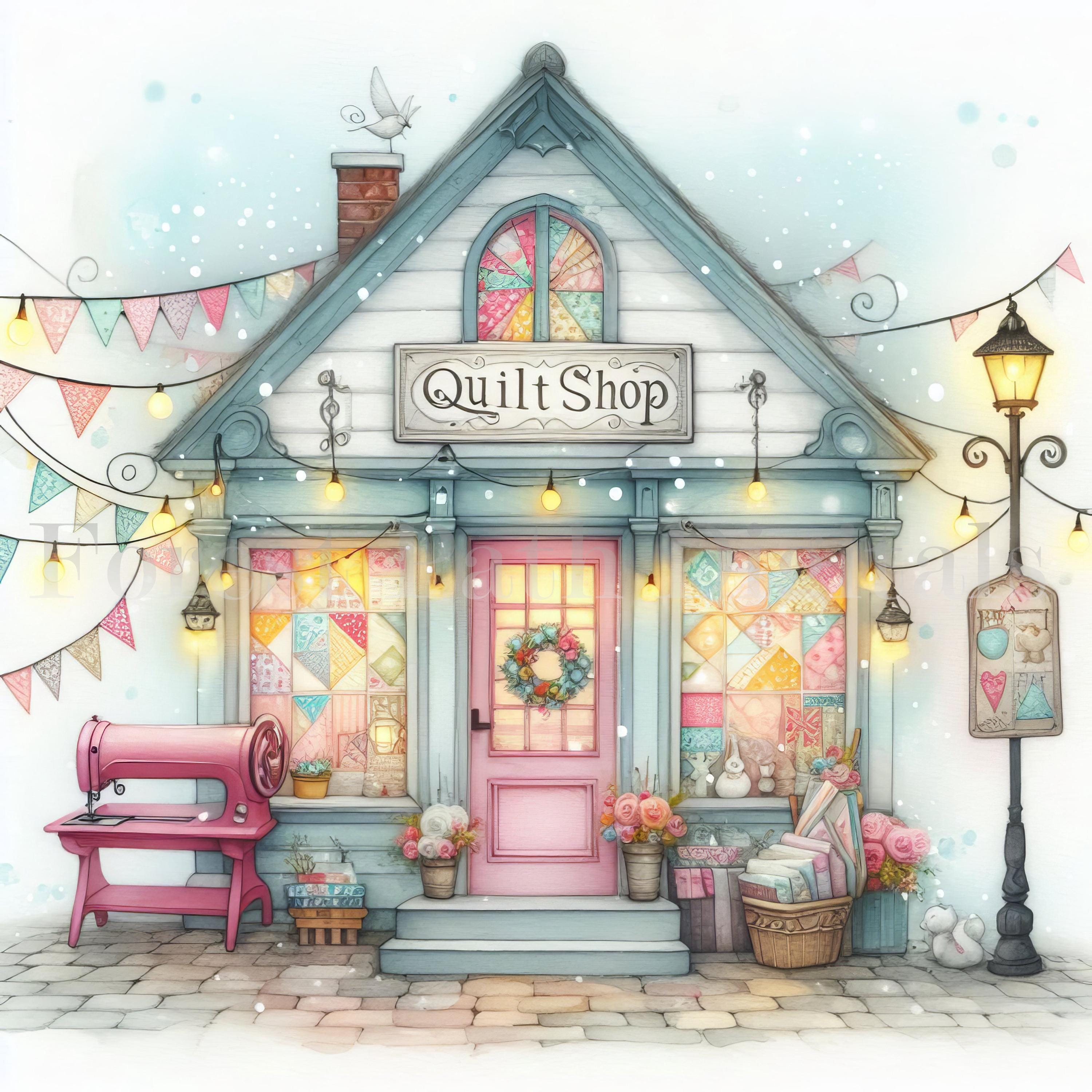 Quilt Shop- Clip Art Bundle, Digital Download, Digital Files, Digital ...