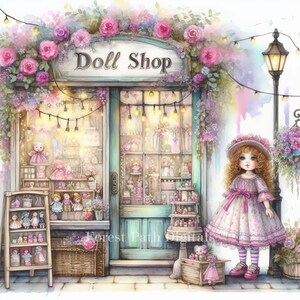 Doll Shop- Clip Art Bundle, Digital Files Images Download, Whimsical ...