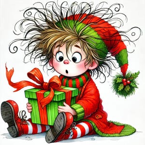 Quirky Christmas Surprise V2- Clip Art Bundle, Digital Download ...