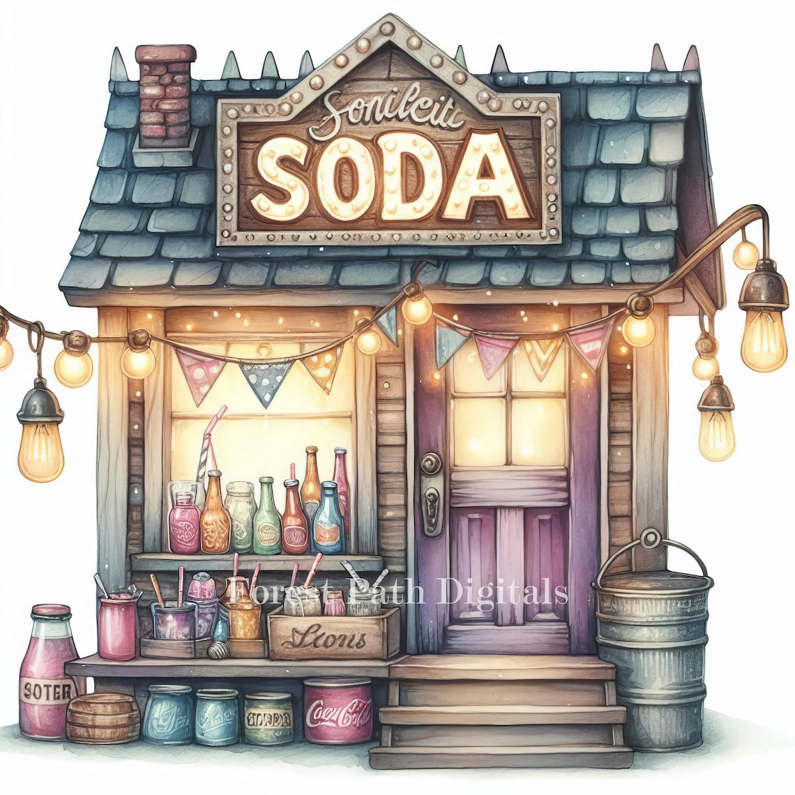 Soda Shop - Clip Art Bundle, Digital Download, Digital Files, Whimsical ...