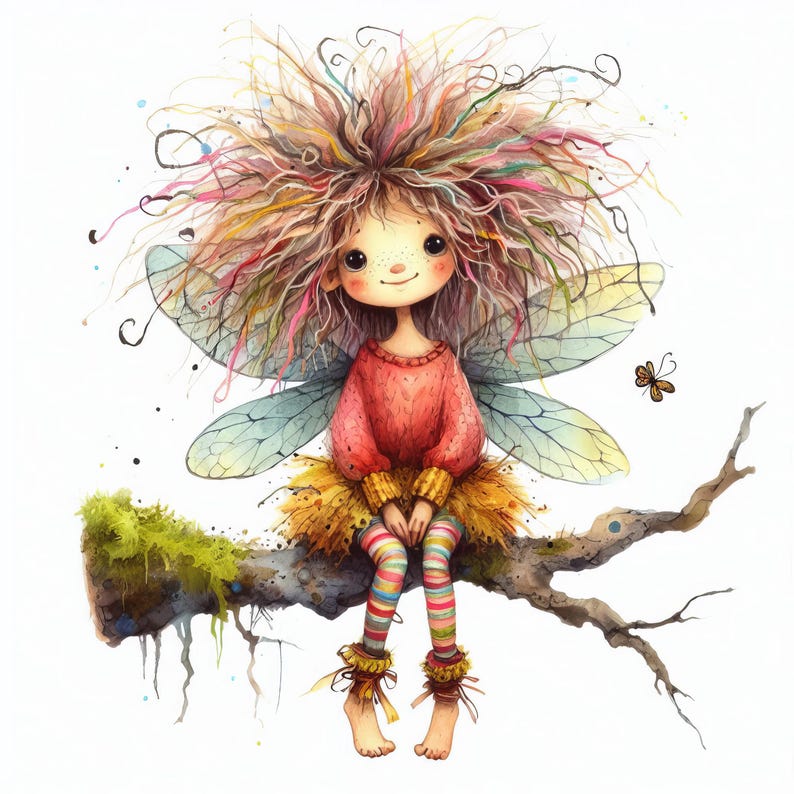 Quirky Boho Fairy - Clip Art Bundle, Digital Download, Digital Files ...
