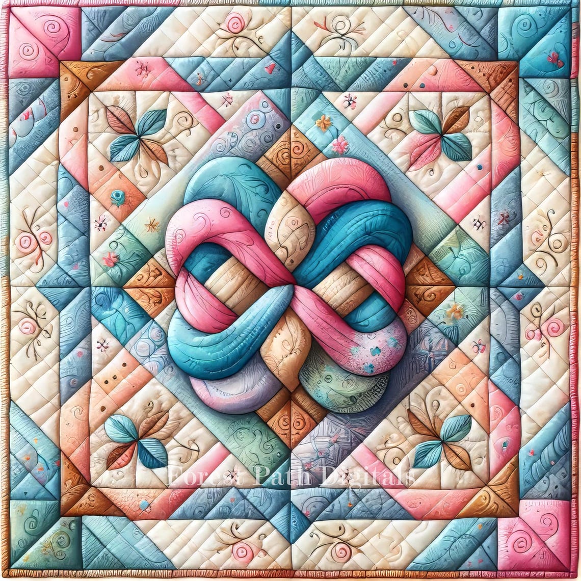 Knot Quilt - Clip Art Bundle, Digital Download, Digital Files, Digital ...