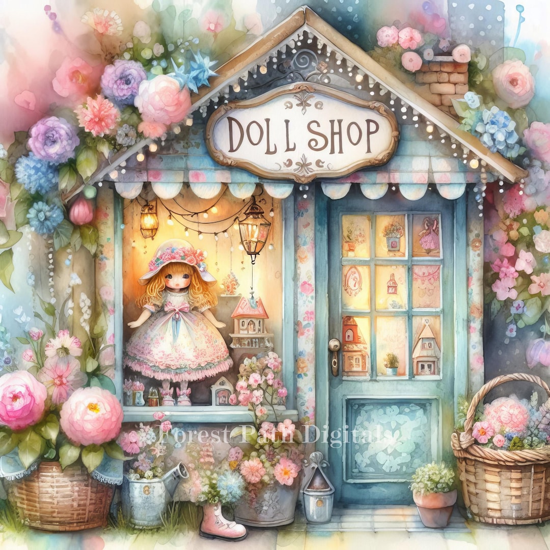 Doll Shop- Clip Art Bundle, Digital Files Images Download, Whimsical ...