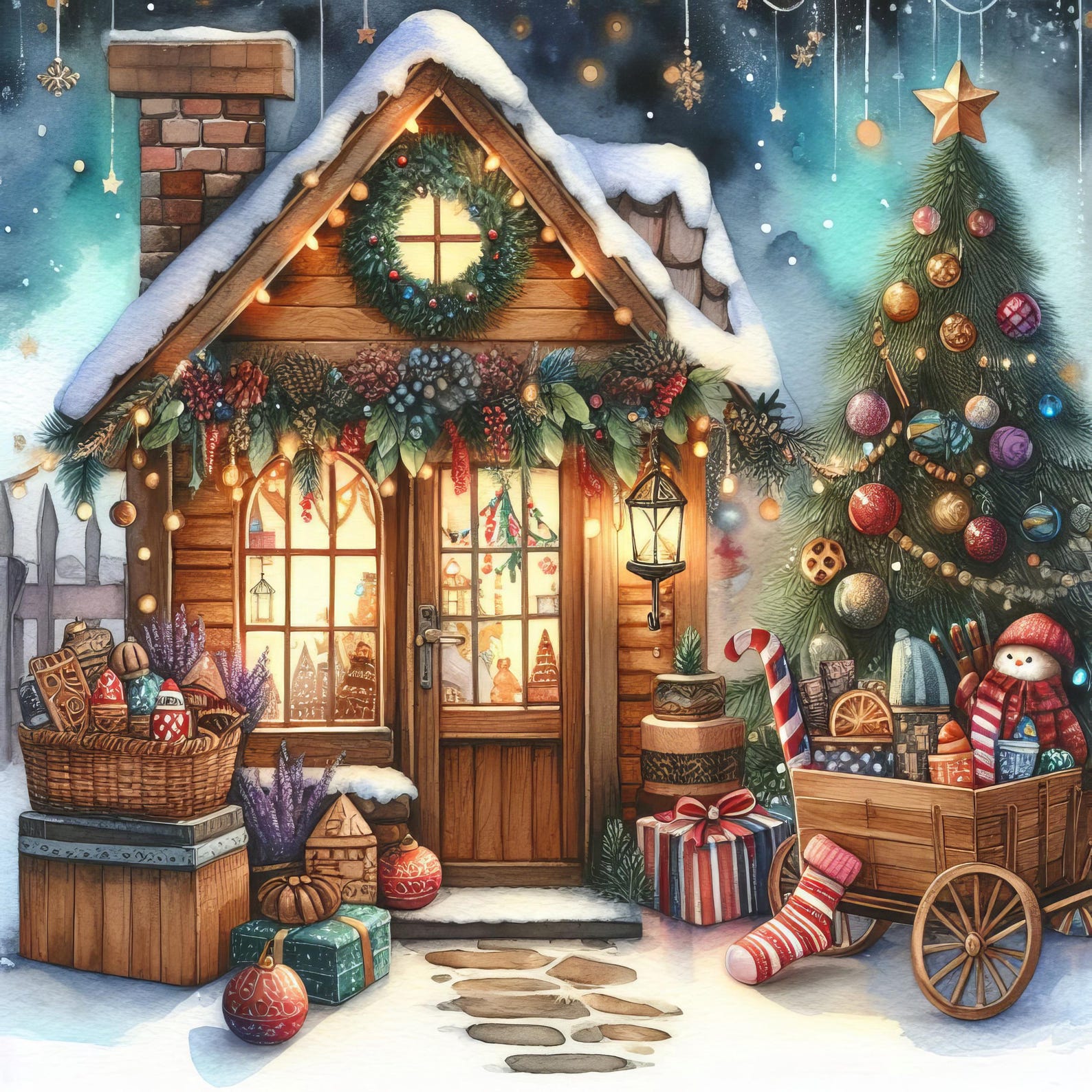 Whimsical Christmas Shop - Clip Art Bundle, Digital Download, Digital ...