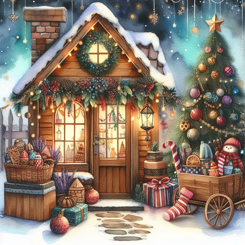 Whimsical Christmas Shop - Clip Art Bundle, Digital Download, Digital ...