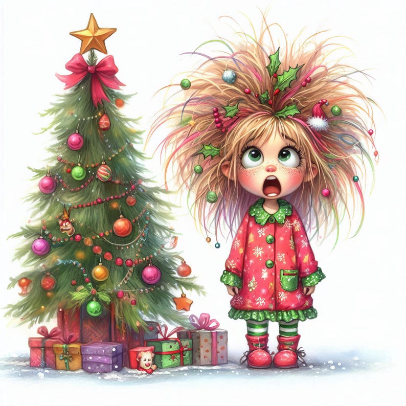 Waiting for Santa Clip Art Bundle, Digital Download, Digital Files ...