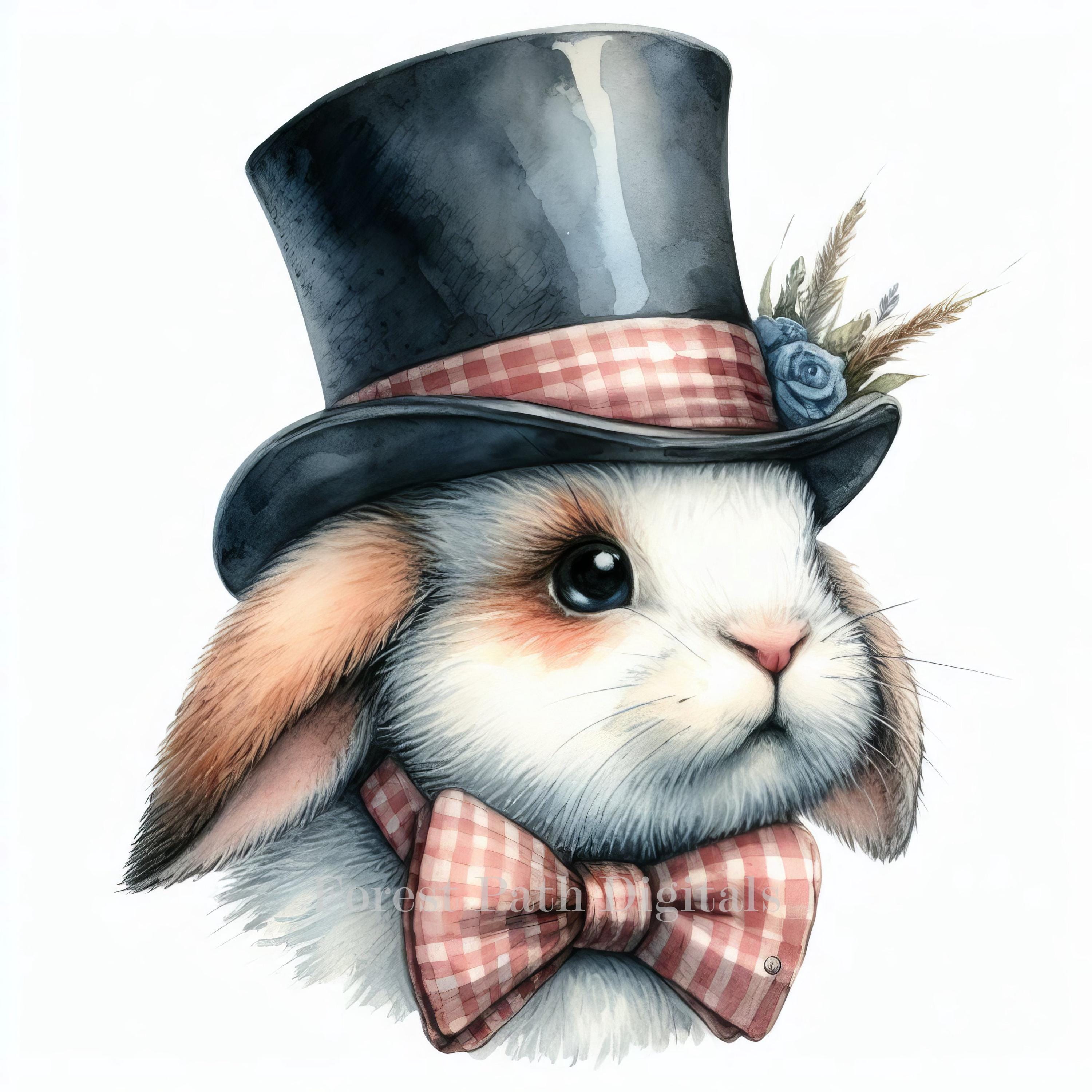 Dapper Bunny - Clip Art Bundle, Digital Files Download, Whimsical ...