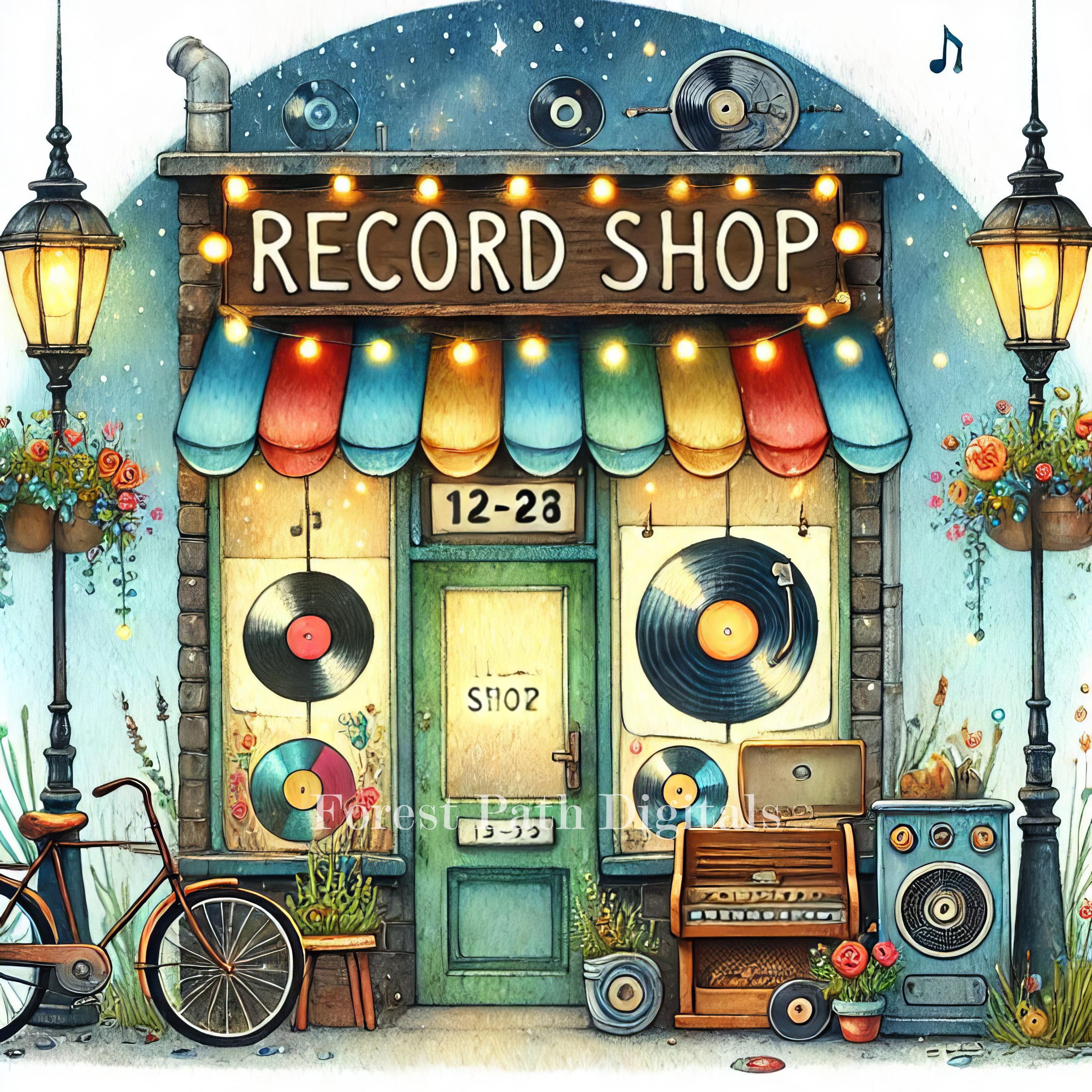 Record Shop - Clip Art Bundle, Digital Download, Digital Files ...