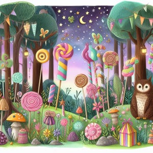 Magical Candy Forest V1 - Clip Art Bundle, Digital Download, Digital ...