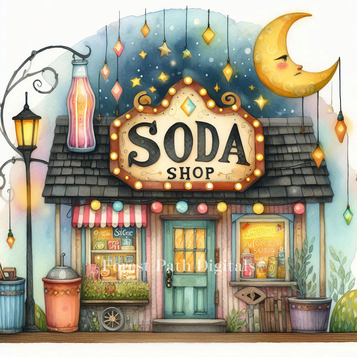 Soda Shop - Clip Art Bundle, Digital Download, Digital Files, Whimsical ...