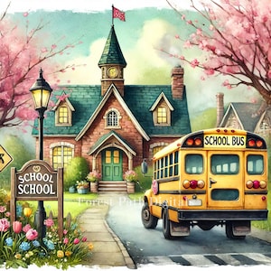School House - Clip Art Bundle, Digital Download, Digital Files ...