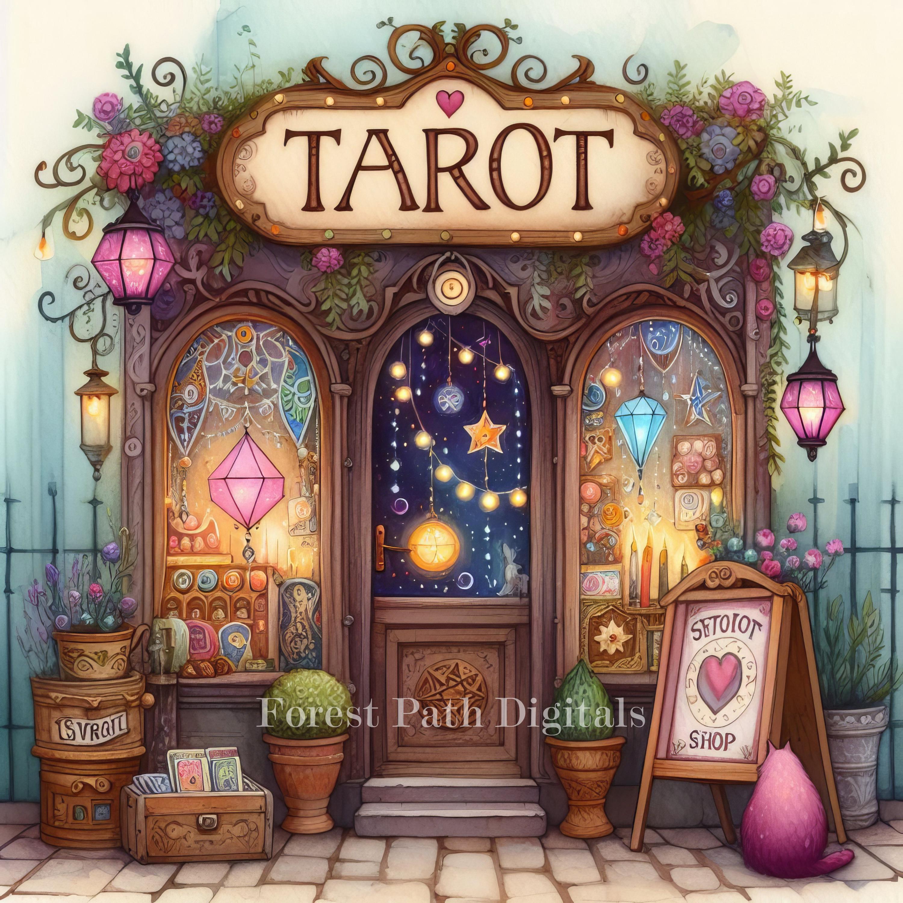 Tarot Shop- Clip Art Bundle, Digital File Images Download, Whimsical ...
