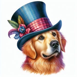Dapper Dog - Clip Art Bundle, Digital Files Download, Whimsical ...