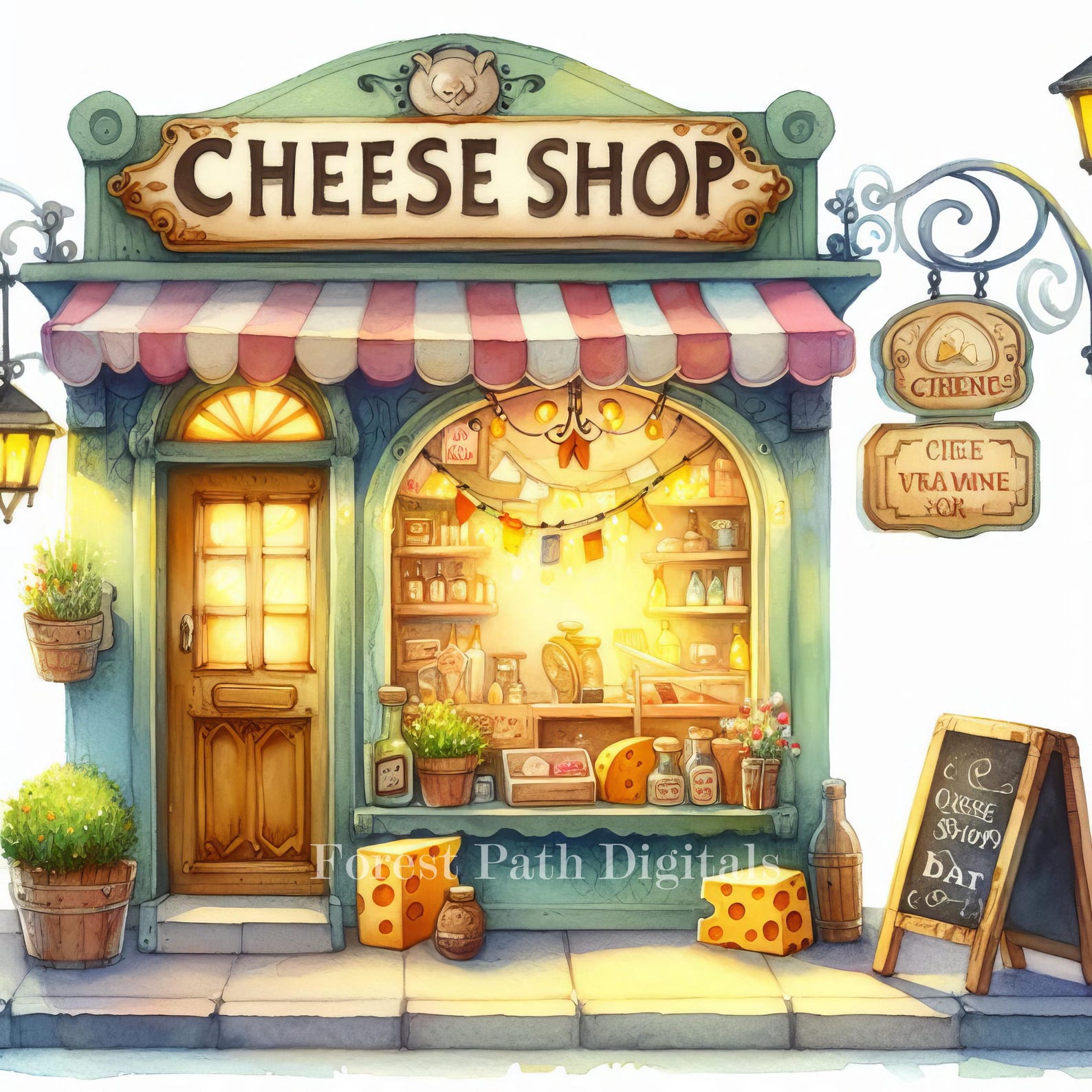 Cheese Shop- Clip Art Bundle, Digital Files Images Download, Whimsical ...
