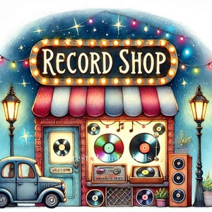 Record Shop - Clip Art Bundle, Digital Download, Digital Files ...