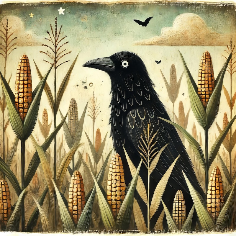 Whimsical Crow Art - Etsy