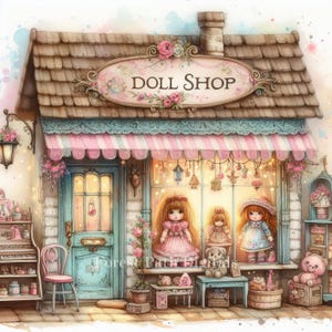 Doll Shop- Clip Art Bundle, Digital Files Images Download, Whimsical ...