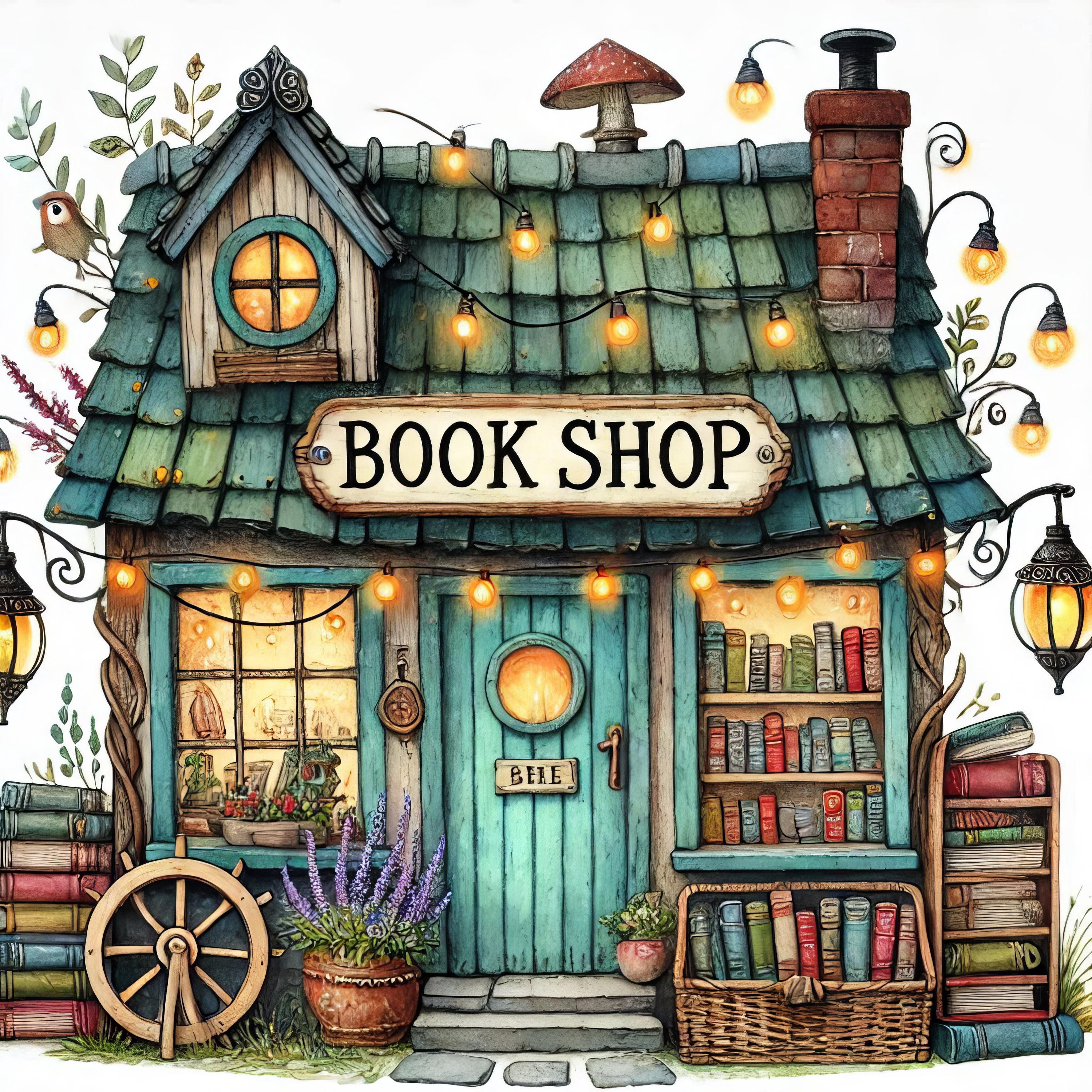 Book Shop V1- Clip Art Bundle, Digital Download, Digital Files, Digital ...
