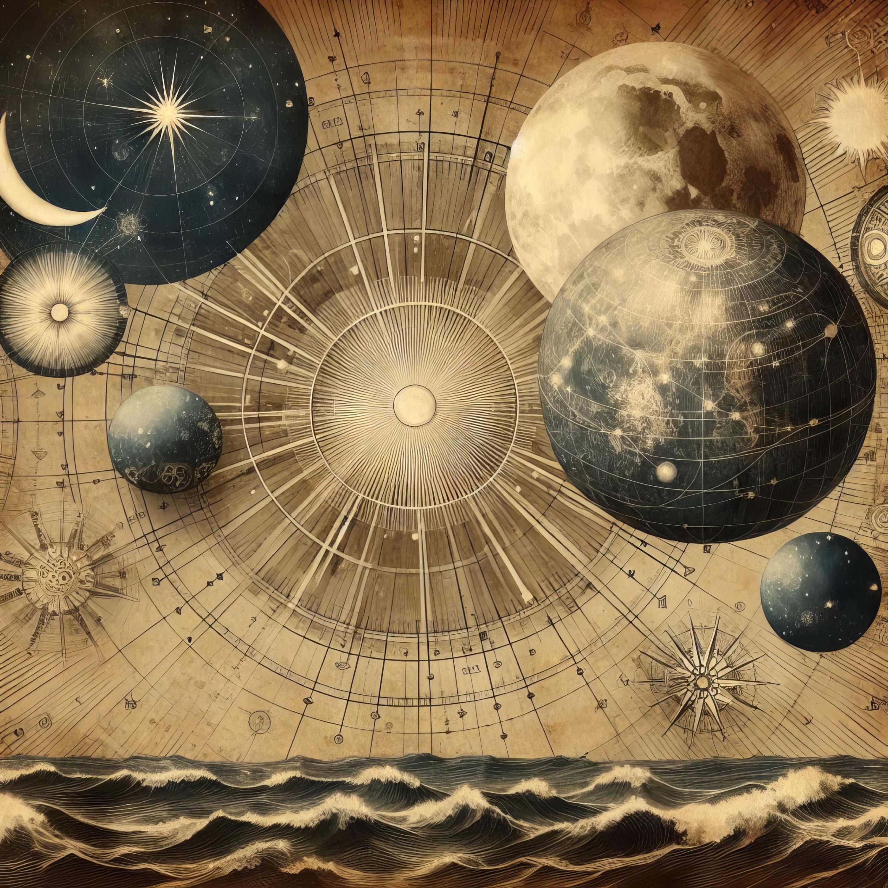 Sun Moon Astronomy Paper - Clip Art Bundle, Digital Download, Whimsical ...