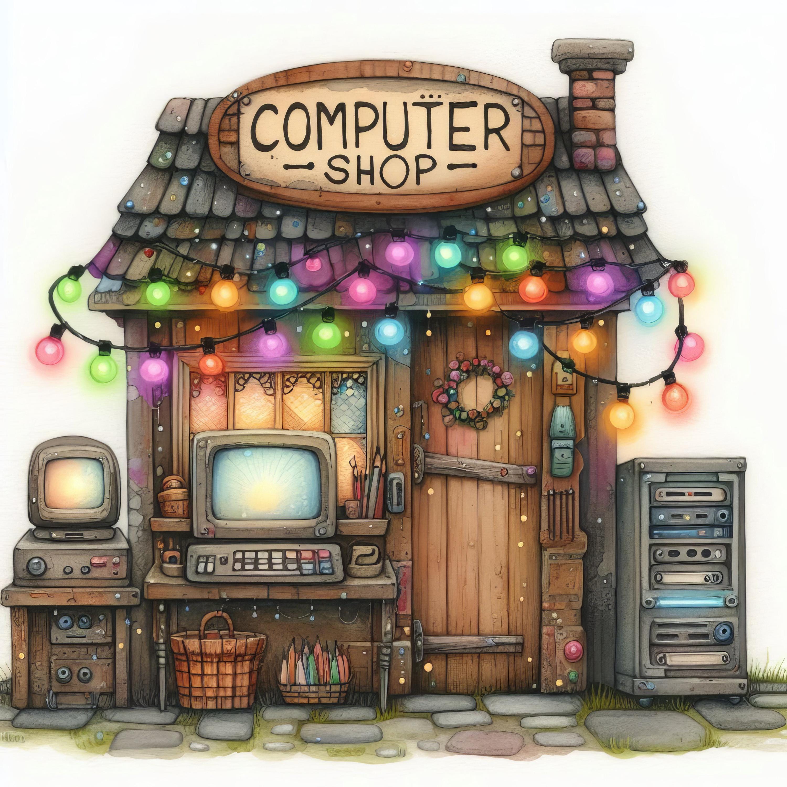 Computer Shop- Clip Art Bundle, Digital Download, Digital Files ...