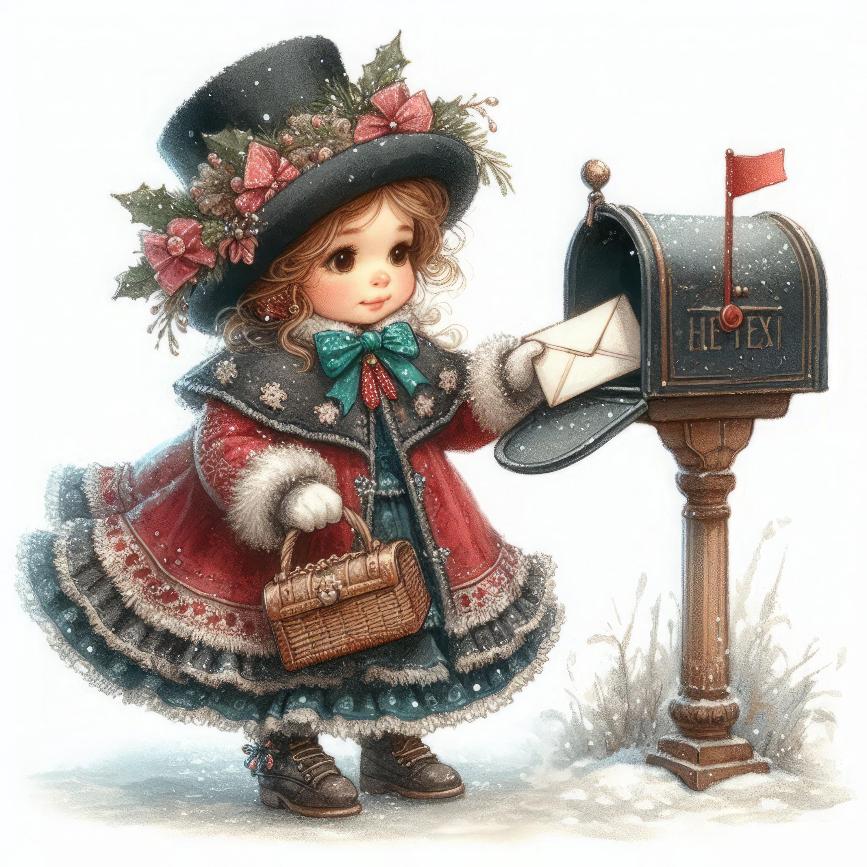 Victorian Christmas Mail - Clip Art Bundle, Digital Files Download ...