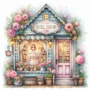 Doll Shop- Clip Art Bundle, Digital Files Images Download, Whimsical ...