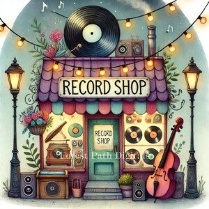 Record Shop - Clip Art Bundle, Digital Download, Digital Files ...