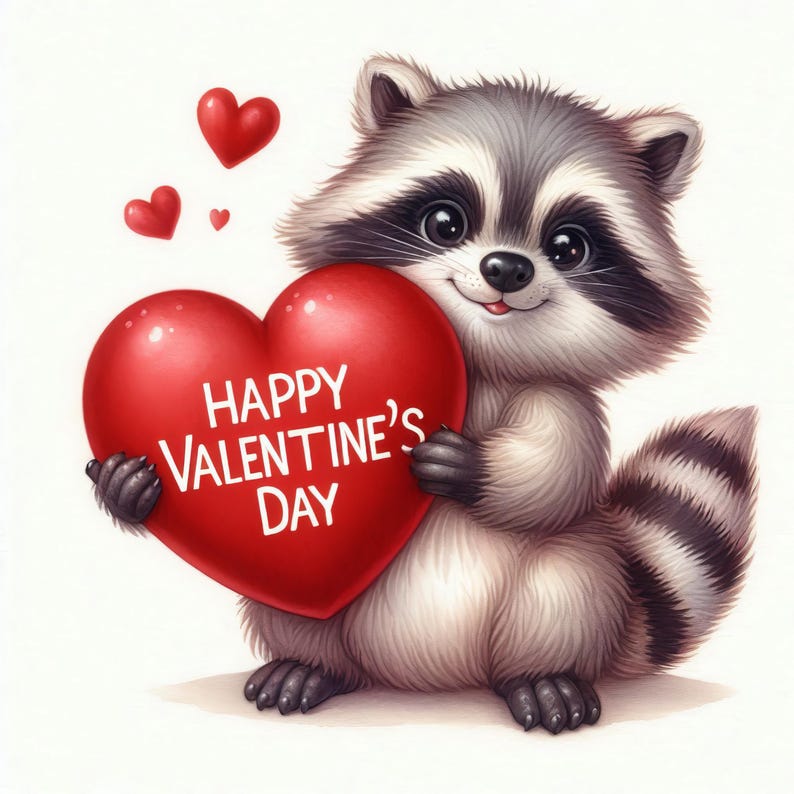 Adorable Valentine Animals - Clip Art Bundle, Digital Download ...