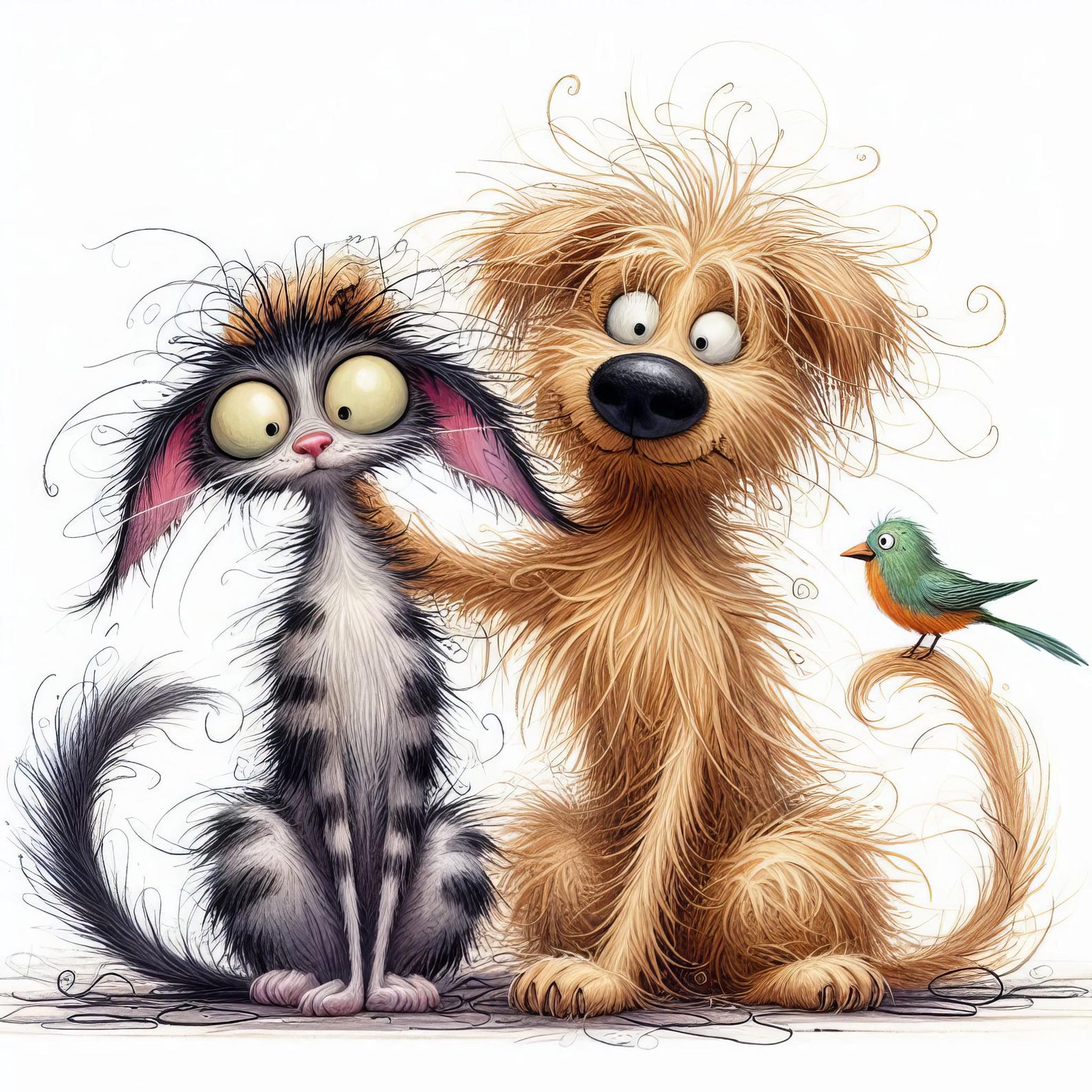 Quirky Best Friends - Clip Art Bundle, Digital Download, Digital Files ...