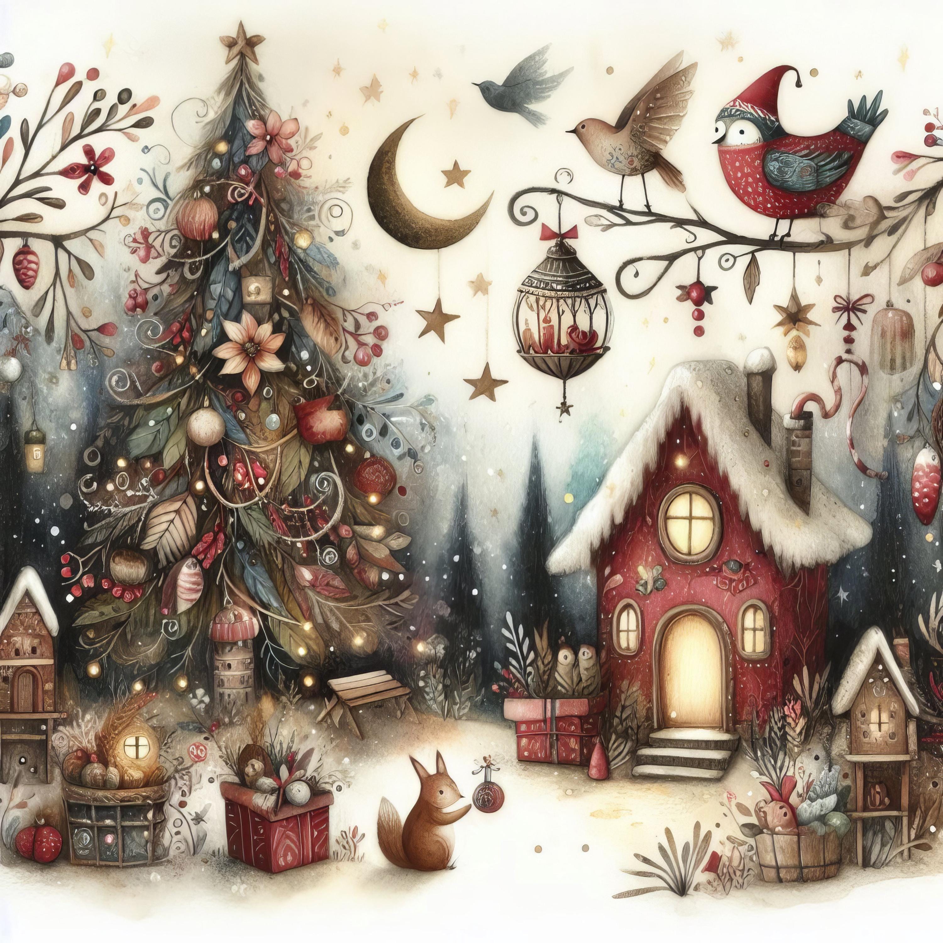 Magical Christmas Forest - Clip Art Bundle, Digital Download, Digital ...