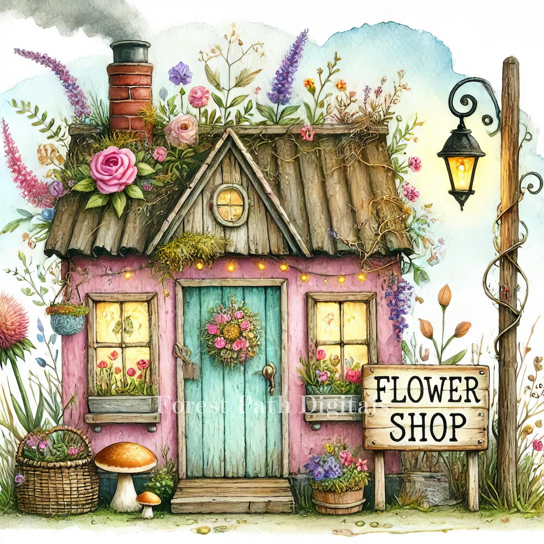 Charming Flower Shop - Clip Art Bundle, Digital Download, Digital Files ...
