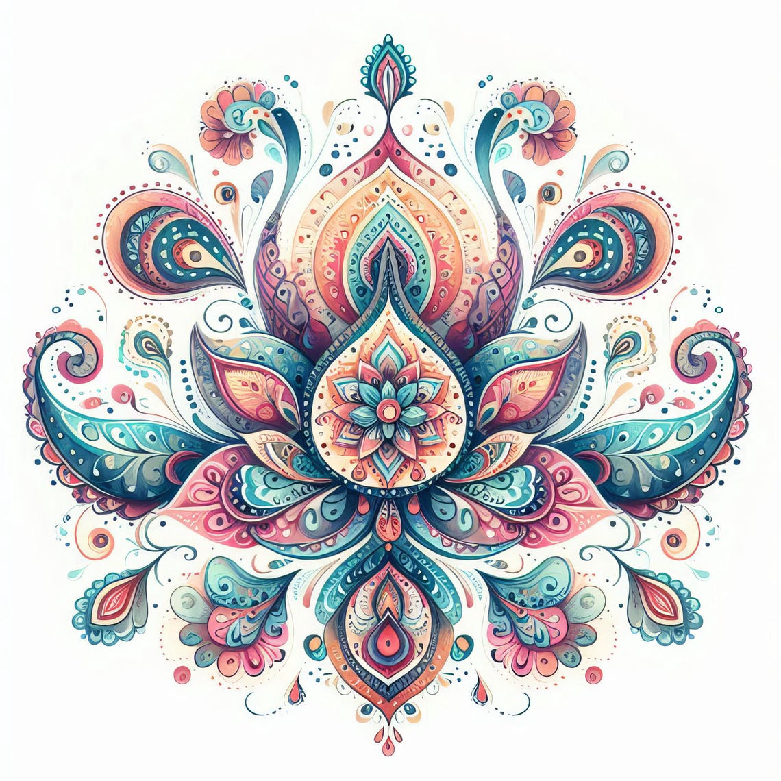Boho Mandalas - Clip Art Bundle, Digital Images Files Download ...