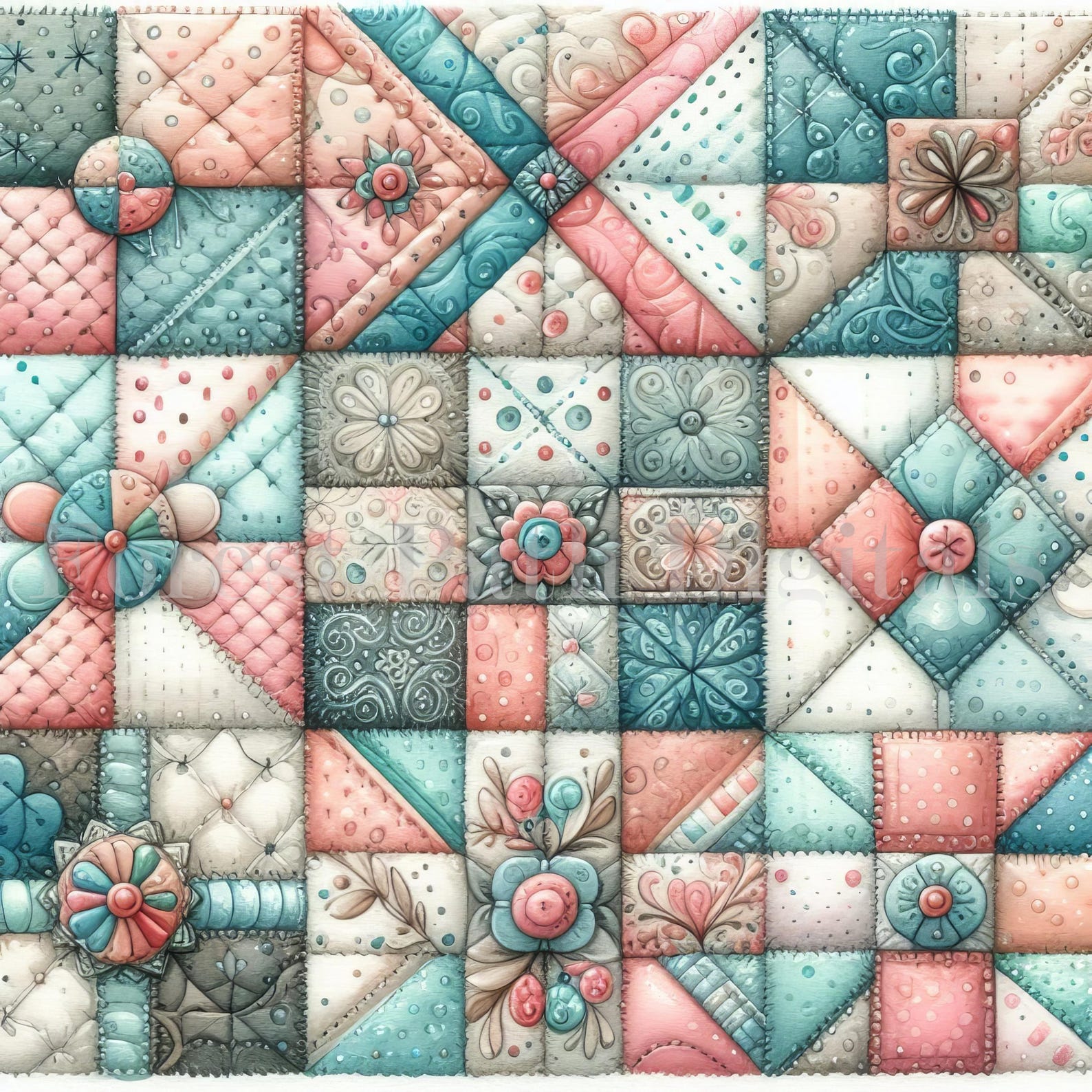 Patchwork Quilt- Clip Art Bundle, Digital Download, Digital Files, Digital Images, Wall Art ...