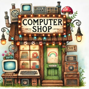 Computer Shop- Clip Art Bundle, Digital Download, Digital Files ...