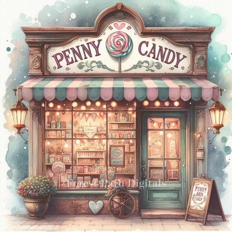 Penny Candy Shop- Clip Art Bundle, Digital File Images Download ...