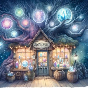 Crystal Ball Shop - Clip Art Bundle, Digital Download Files Images ...