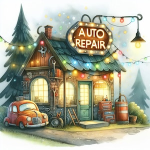 Auto Repair Shop - Clip Art Bundle, Digital Download Images Files ...