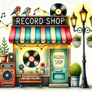 Record Shop - Clip Art Bundle, Digital Download, Digital Files ...
