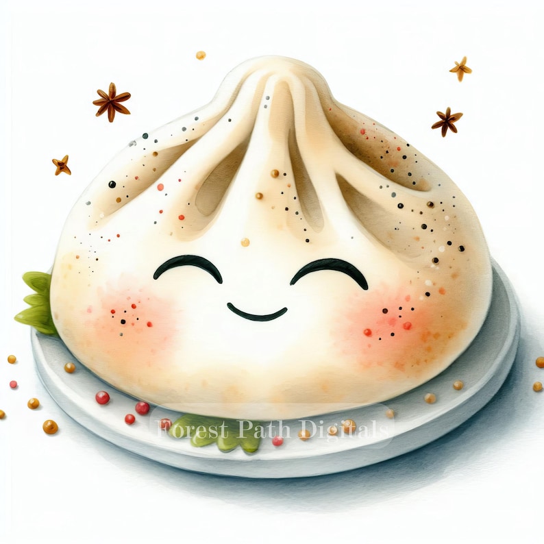 Dumplings - Clip Art Bundle, Digital File Images Download, Whimsical ...