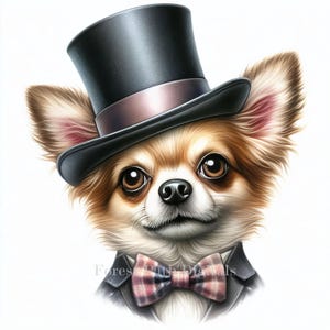 Dapper Dog - Clip Art Bundle, Digital Files Download, Whimsical ...