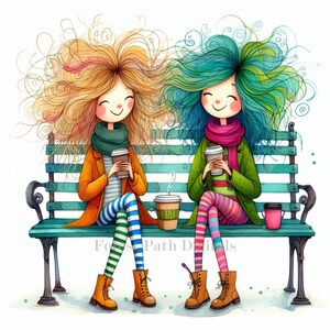 Quirky Coffee Date - Clip Art Bundle, Digital Download, Digital Files ...