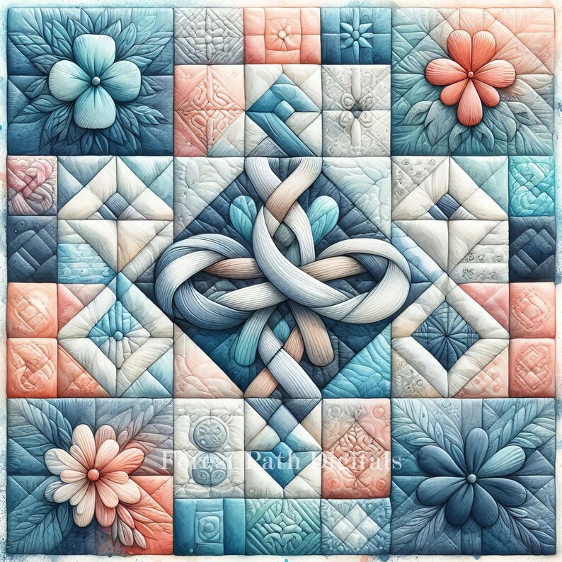 Knot Quilt - Clip Art Bundle, Digital Download, Digital Files, Digital ...