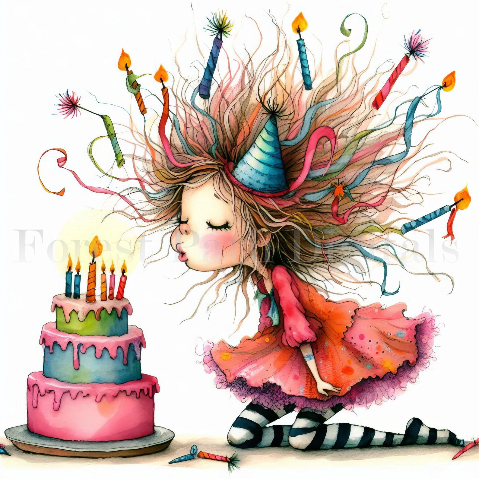 Quirky Birthday Wishes V2- Clip Art Bundle, Digital Download, Digital ...