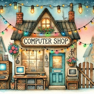 Computer Shop- Clip Art Bundle, Digital Download, Digital Files ...