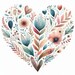 Boho Hearts - Clip Art Bundle, Digital Images Files Download, Whimsical ...