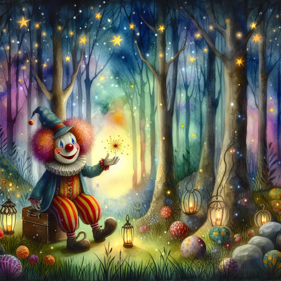 Magical Clown Forest - Clip Art Bundle, Digital Download, Digital Files ...