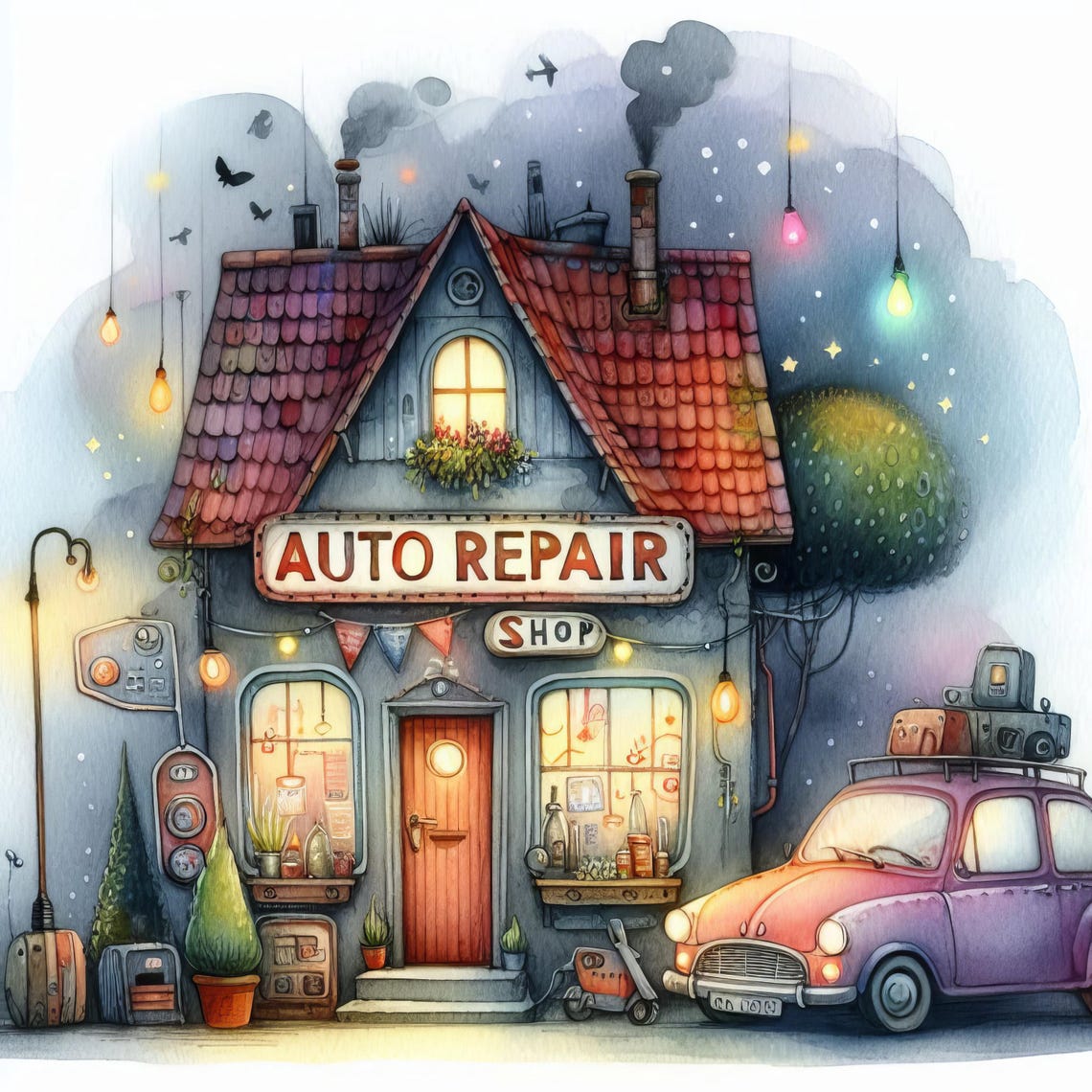Auto Repair Shop - Clip Art Bundle, Digital Download Images Files ...