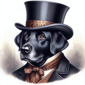 Dapper Dog - Clip Art Bundle, Digital Files Download, Whimsical ...